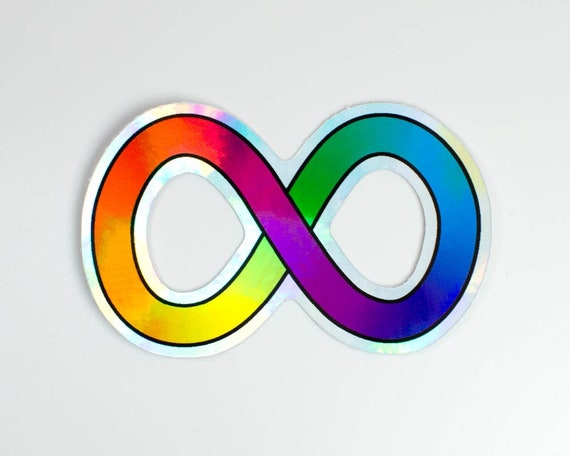 Holographic Infinity Symbol Vinyl Sticker Autistic - Etsy