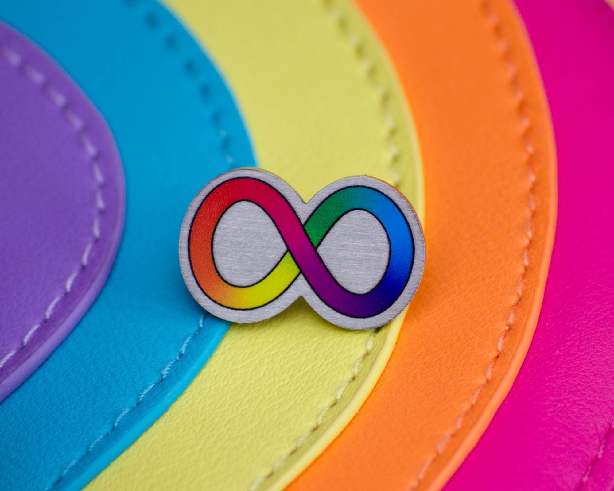 Metal Rainbow Infinity Spectrum PIN - Autistic Neurodiversity - Etsy