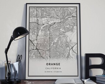 Orange poster | Etsy