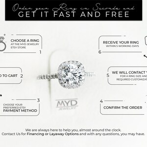 2 CT Solitaire Diamond Engagement Ring, 6 Prong Diamond Ring, Round H ...