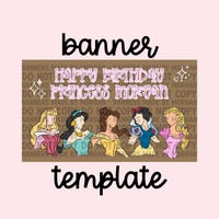 Princess Birthday Banner - Etsy