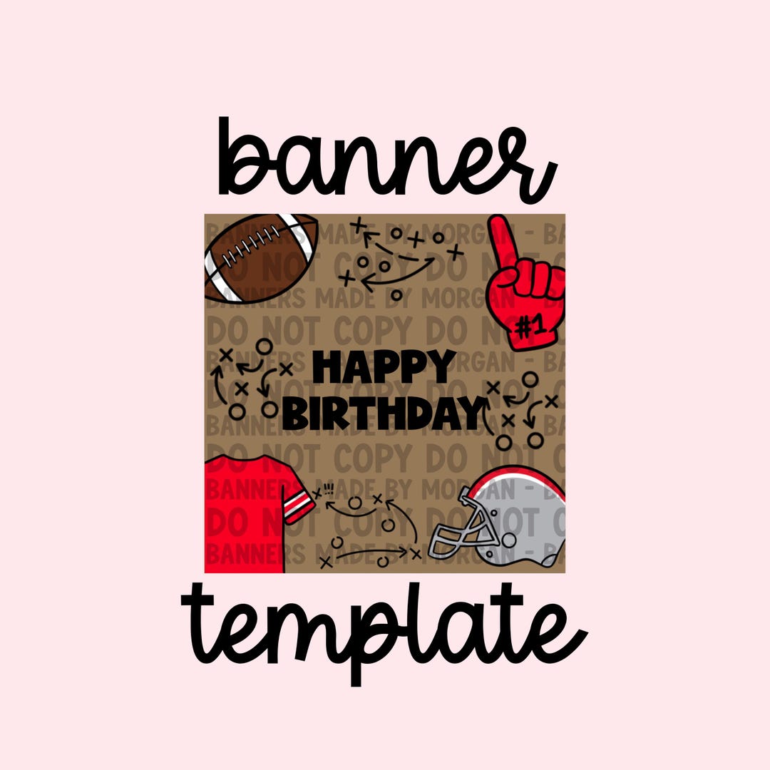 Sports Fan Football Banner Templates | DIGITAL FILE | Sports Fan ...