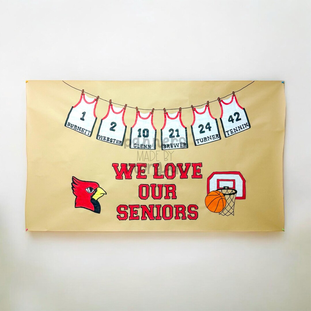 Hand Painted Senior Banner, Senior Night Banner, Hand Painted Banner ...