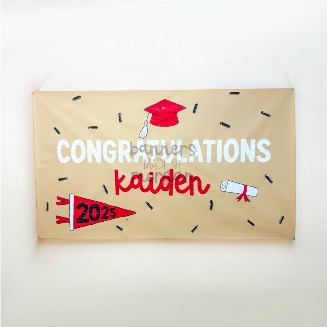 Hand Painted Graduation Banner, Hand Painted Banner, Hand Painted Craft ...