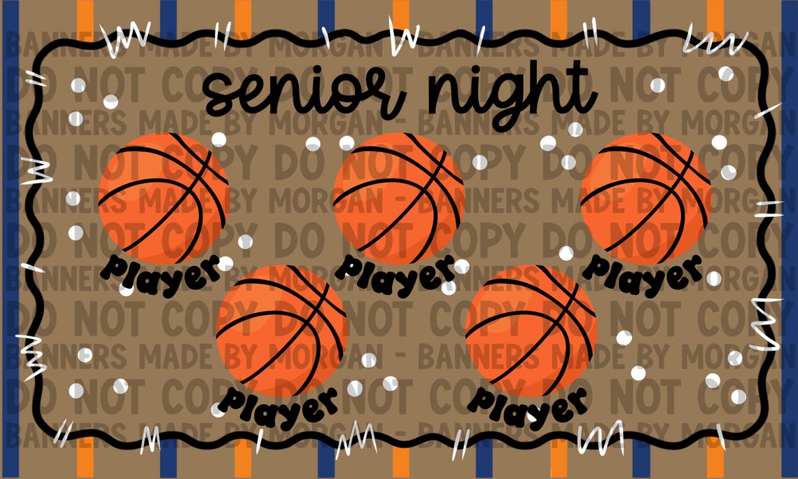 Senior Night Basketball Banner Templates | DIGITAL FILE | Senior ...