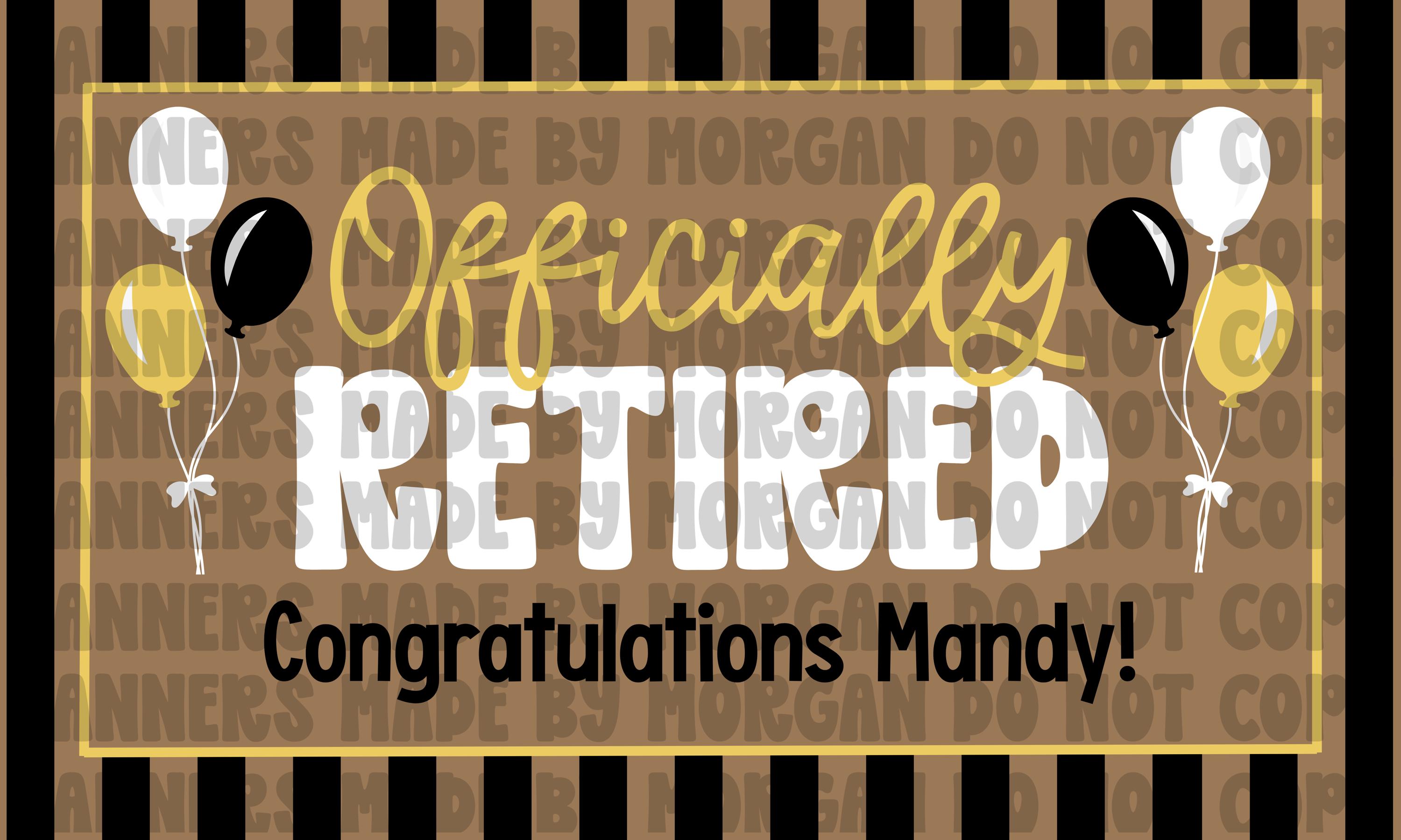 Retirement Banner Template | Milestone Party Decor (digital File) - Etsy