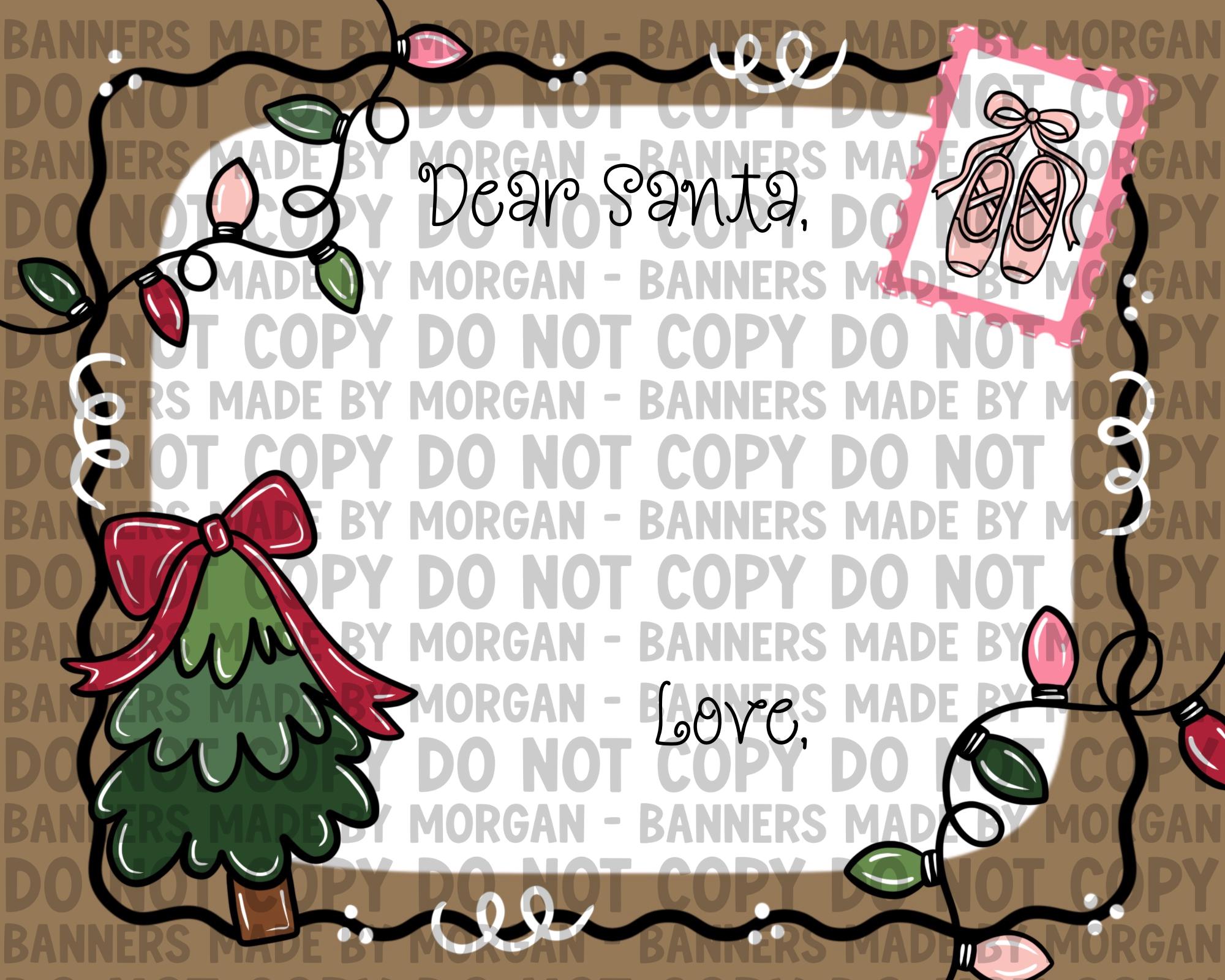 Letter to Santa Banner Template | DIGITAL FILE | Santa Letter Banner ...
