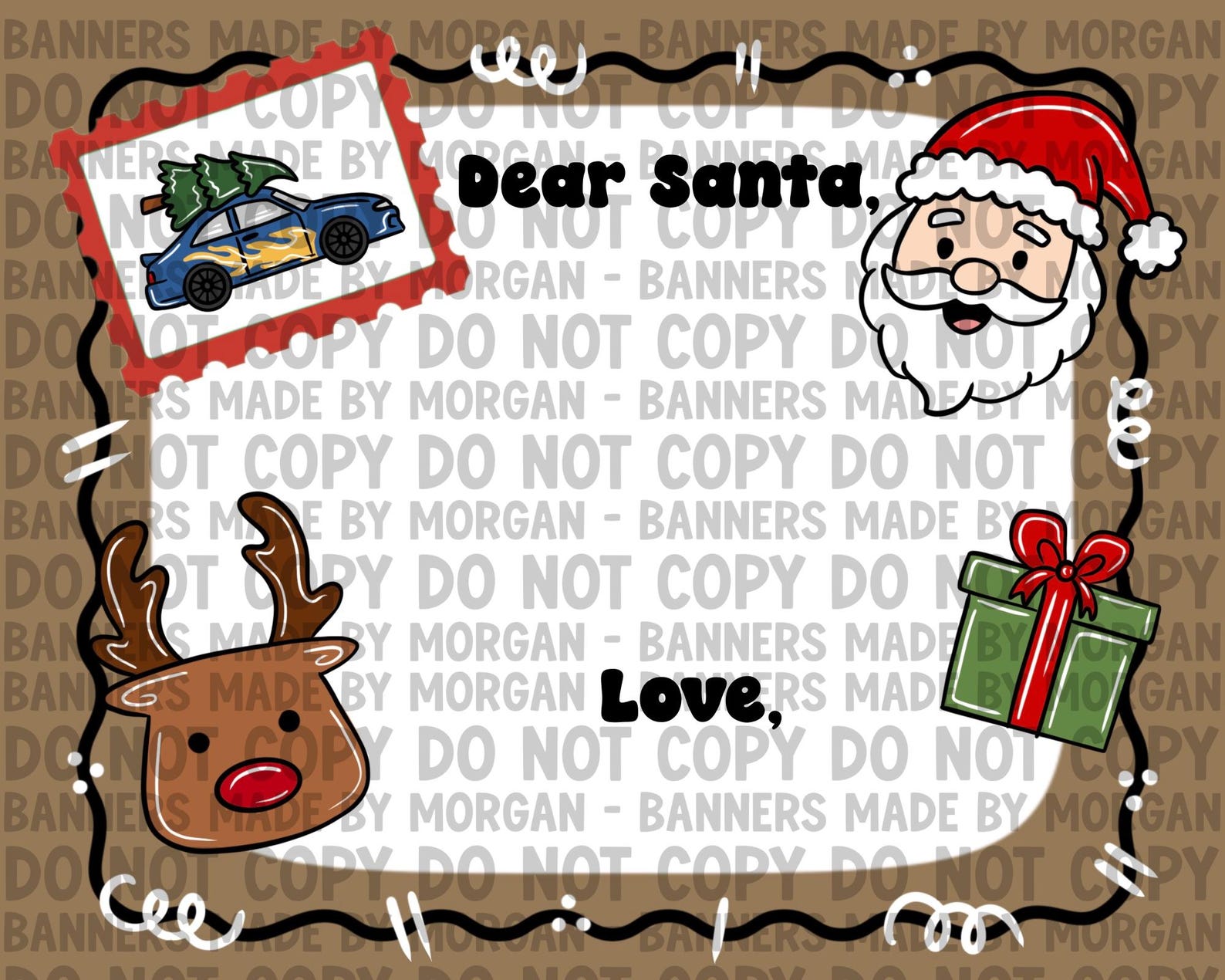 Letter to Santa Banner Template | DIGITAL FILE | Santa Letter Banner ...