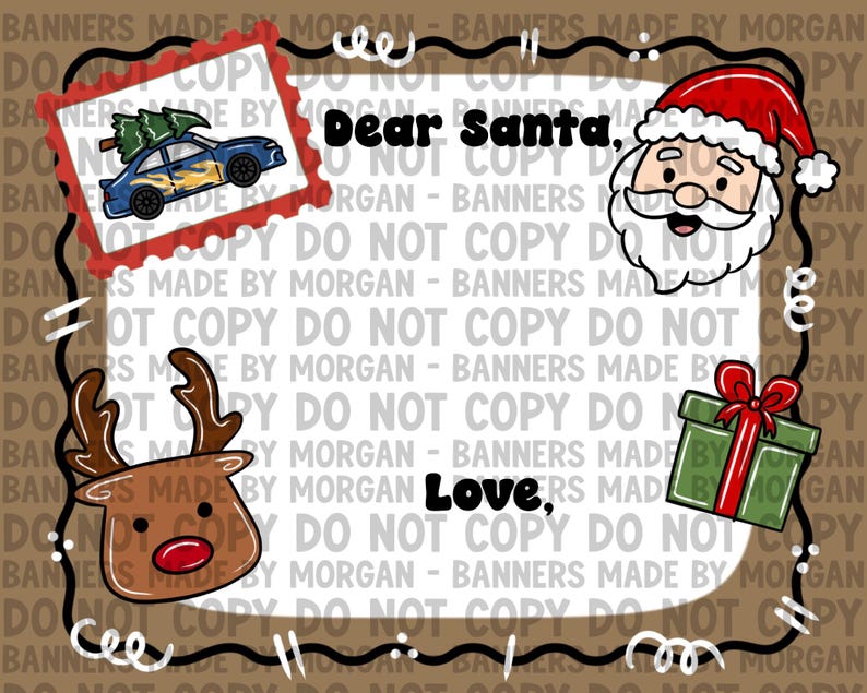 Letter to Santa Banner Template | DIGITAL FILE | Santa Letter Banner ...