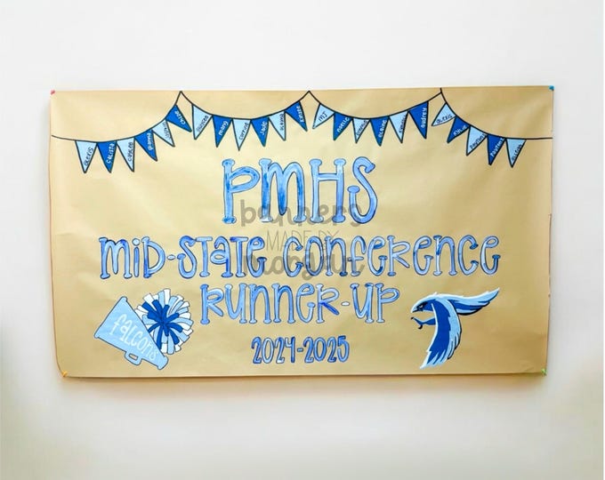 Hand Painted Sports Banner, Cheer Banner, Hand Painted Banner, Hand ...