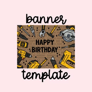 Tools Manly Banner Templates | DIGITAL FILE | Man Father Tools Banner ...