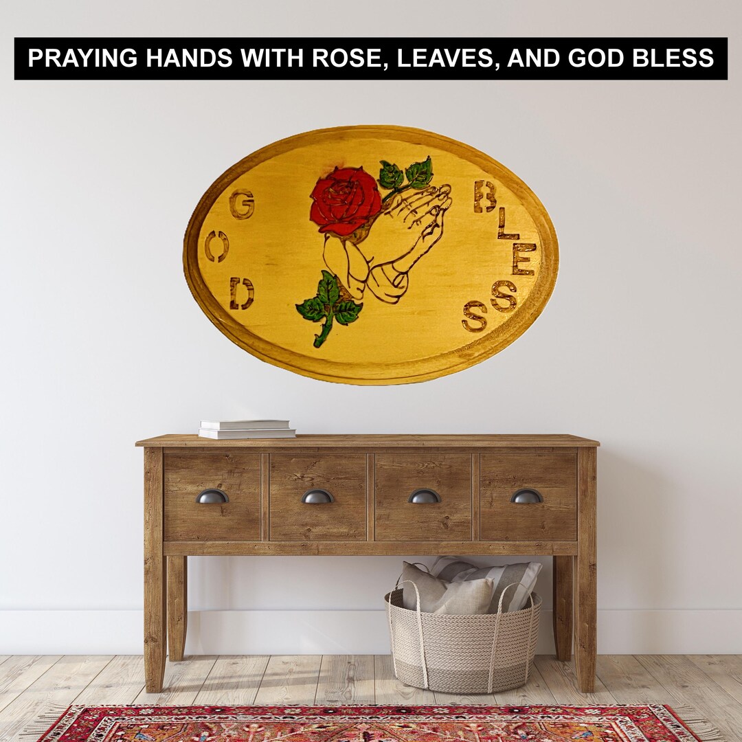 Praying Hands Decor Praying Hands Flower Praying Hands With Roses ...