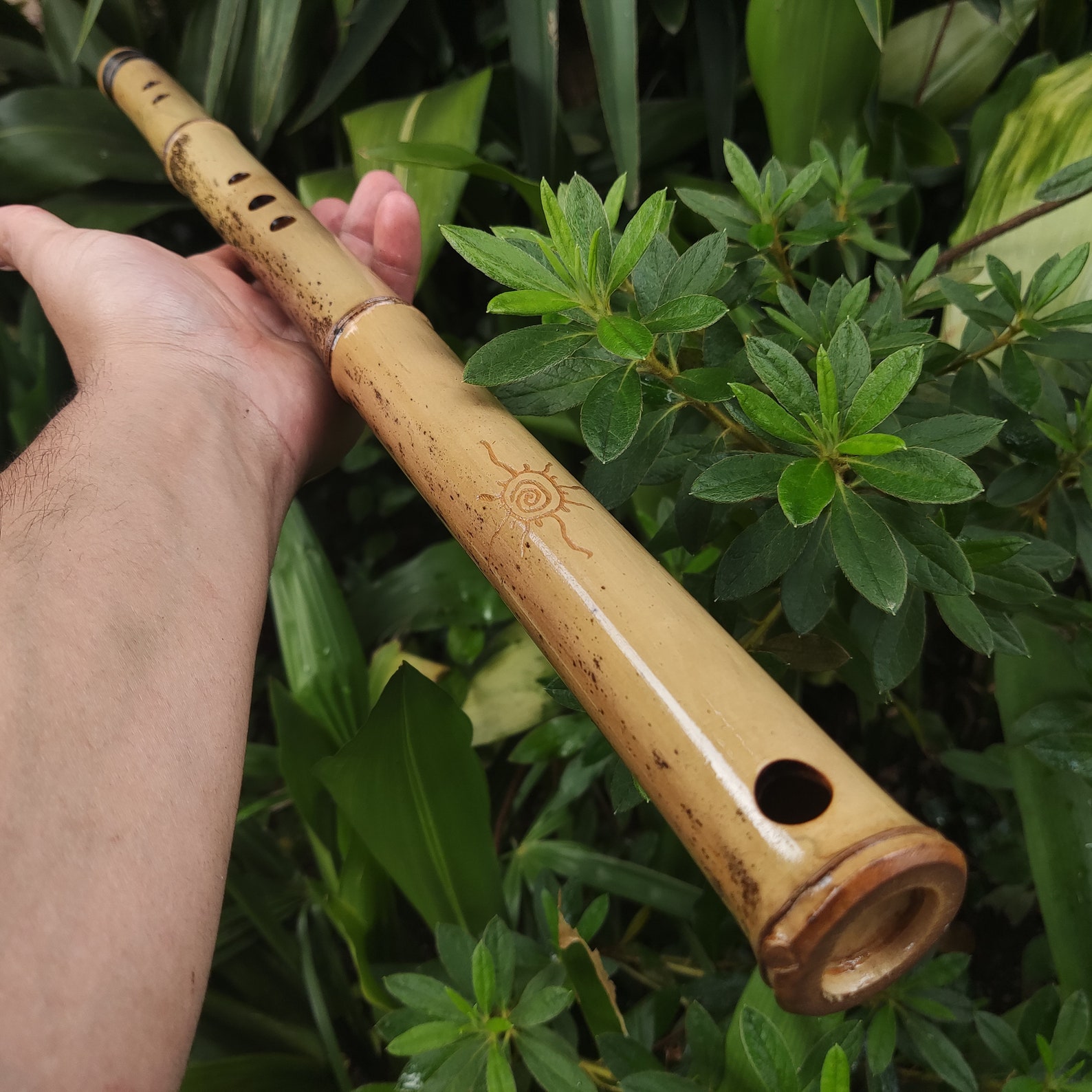 Exotic Meditative Kokin Akebono Bamboo Flute in the Key of Low C. Oriental Flute With a Japanese ...