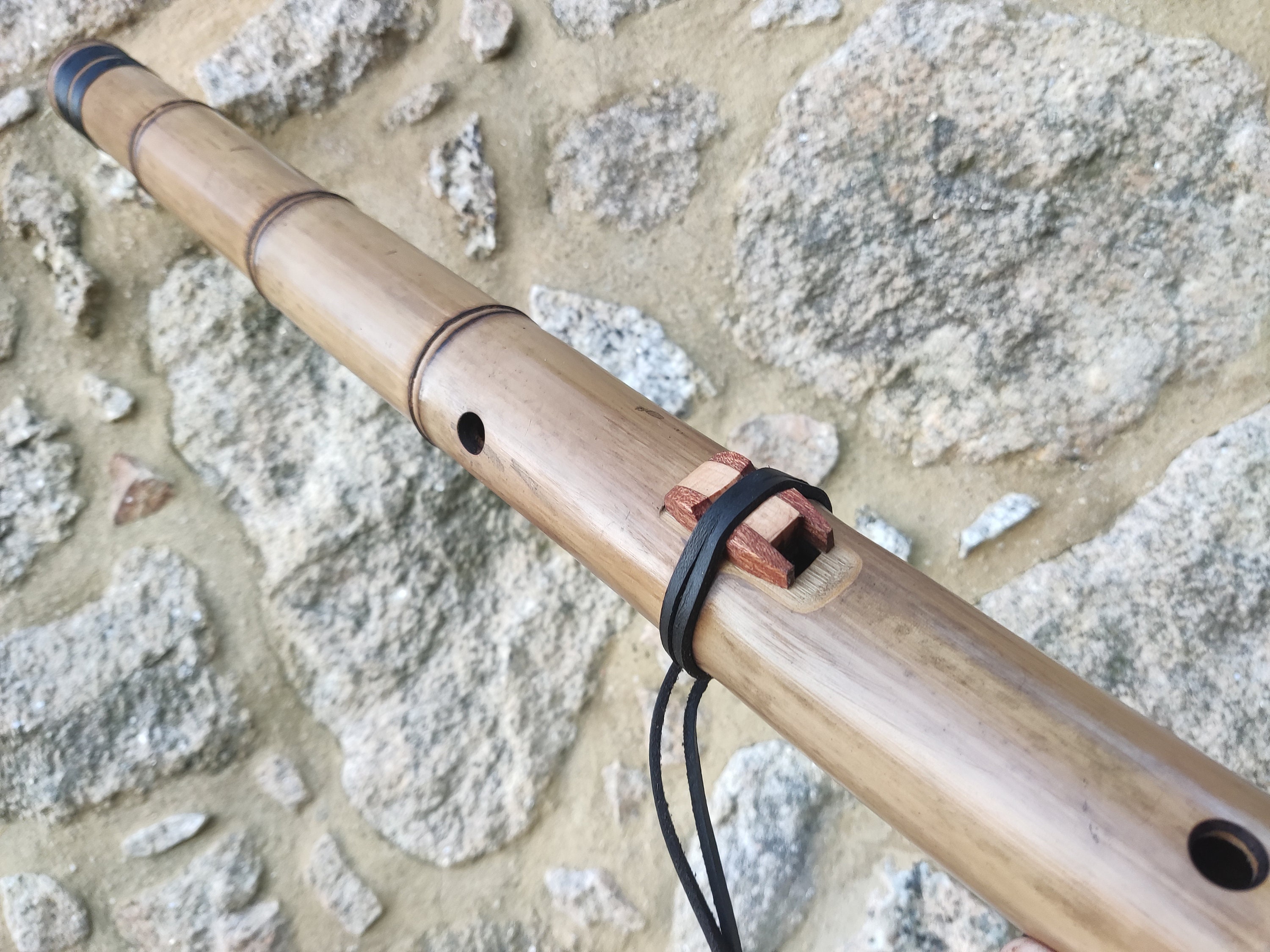 Side Blown Ethnic Native American Style Bamboo Flute in the Key of Eb4 ...