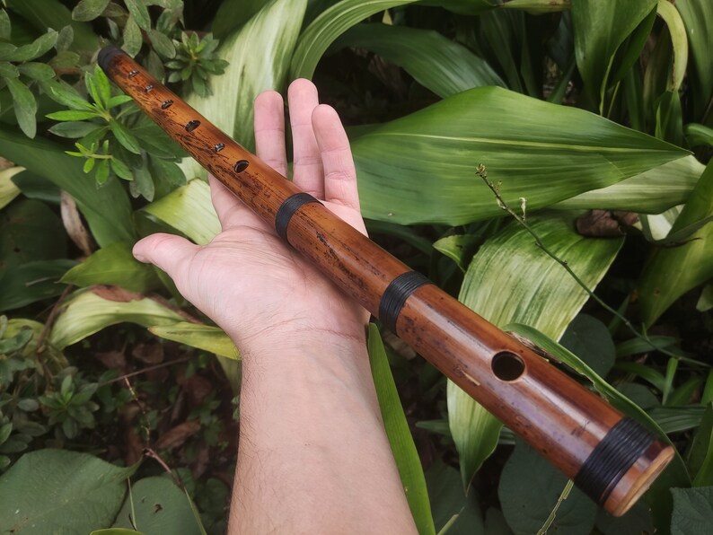 Minor Harmonic Bamboo Flute. Rustic Baroque Sounding Flute. - Etsy