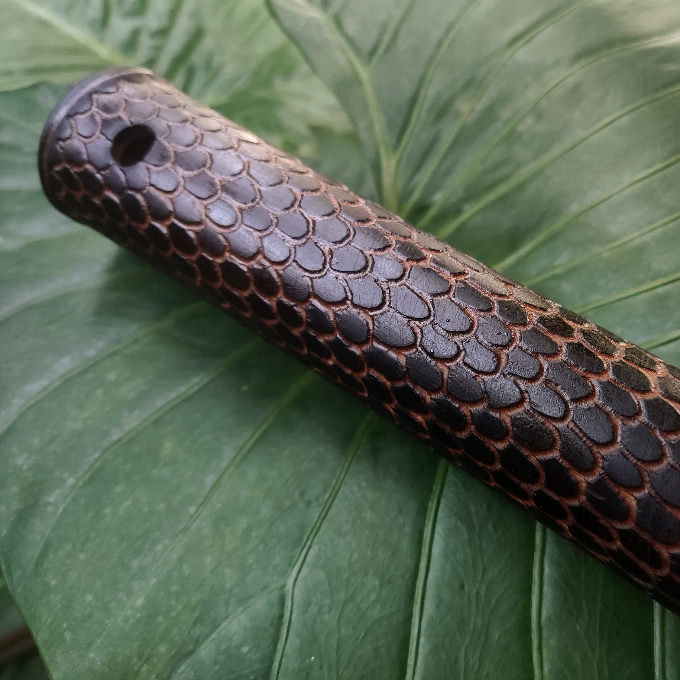 Dragon Skin Kokin Akebono Bass Bamboo Flute in Low A3. Deep Meditative ...