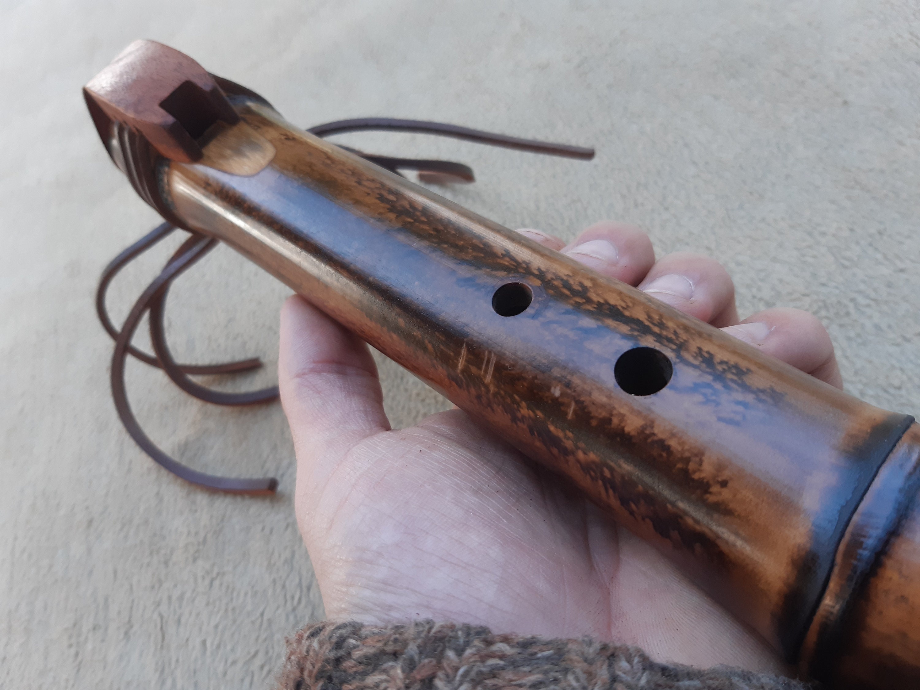 Bamboo Native American style flute in the key of F. Rustic | Etsy