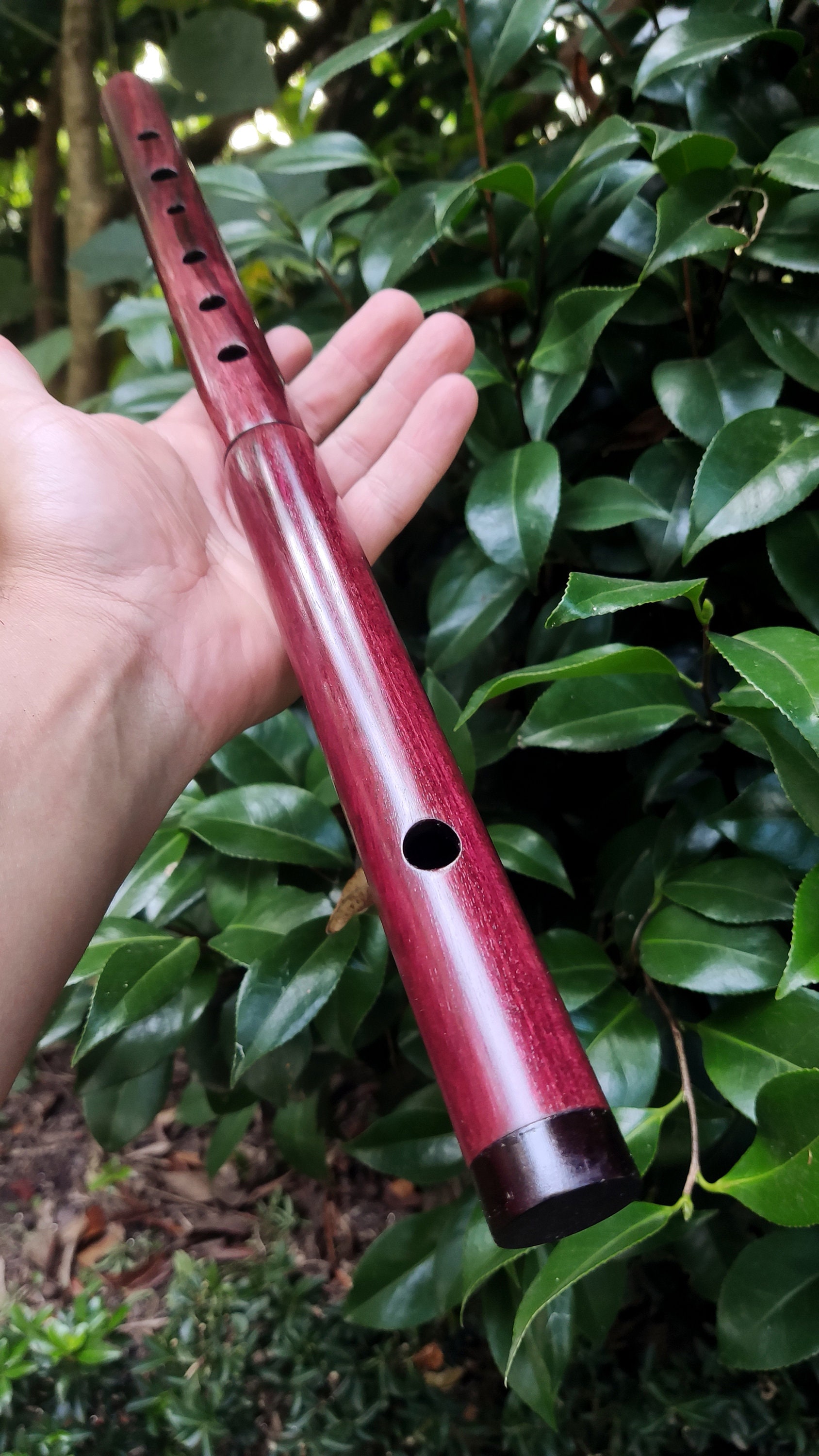 G Major Purpleheart Flute. Handmade Wooden Irish Style Flute, Made in ...