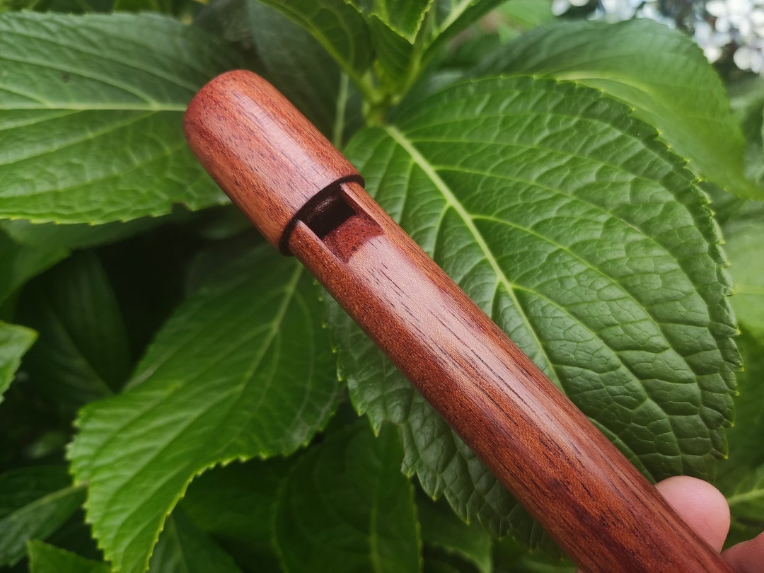 Wooden Tin Whistle in High D Handmade Out of Bubinga | African Rosewood ...