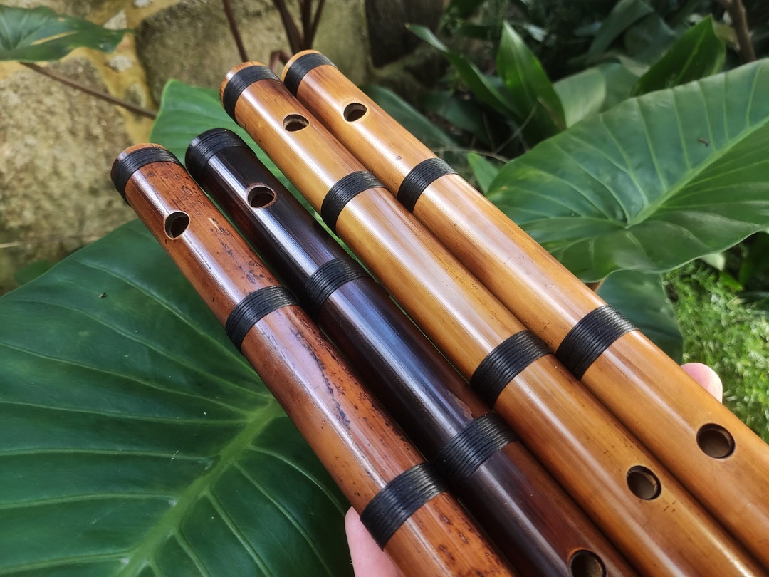 Minor Harmonic Bamboo Flute. Rustic Baroque Sounding Instrument With an ...