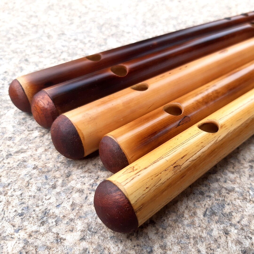 Simple Bamboo Flute in B Flat Major | Transverse Flute Tuned in A440 ...