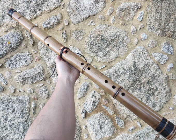 Side Blown Ethnic Native American Style Bamboo Flute in the Key of Eb4 ...