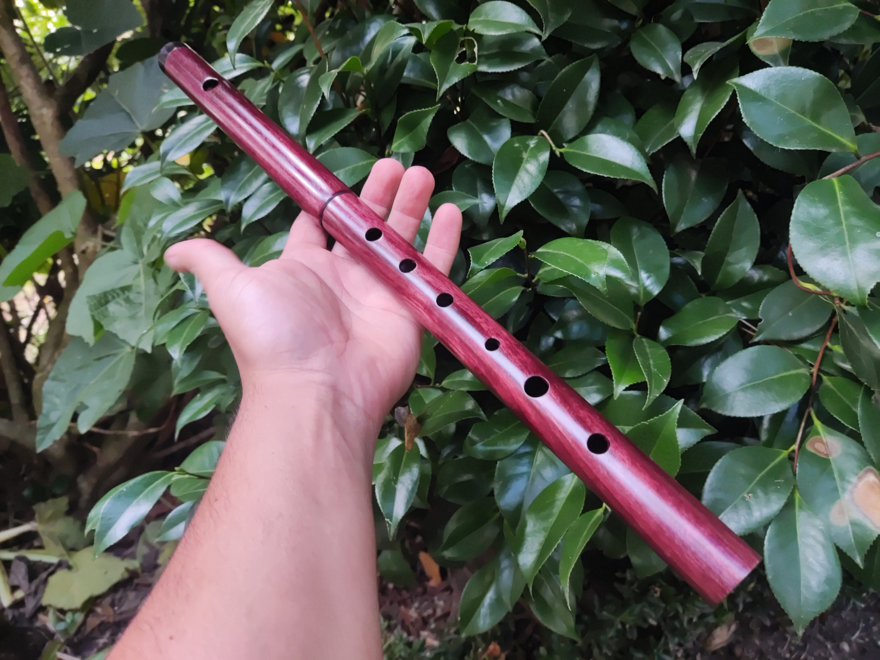 G Major Purpleheart Flute. Handmade Wooden Irish Style Flute, Made in ...