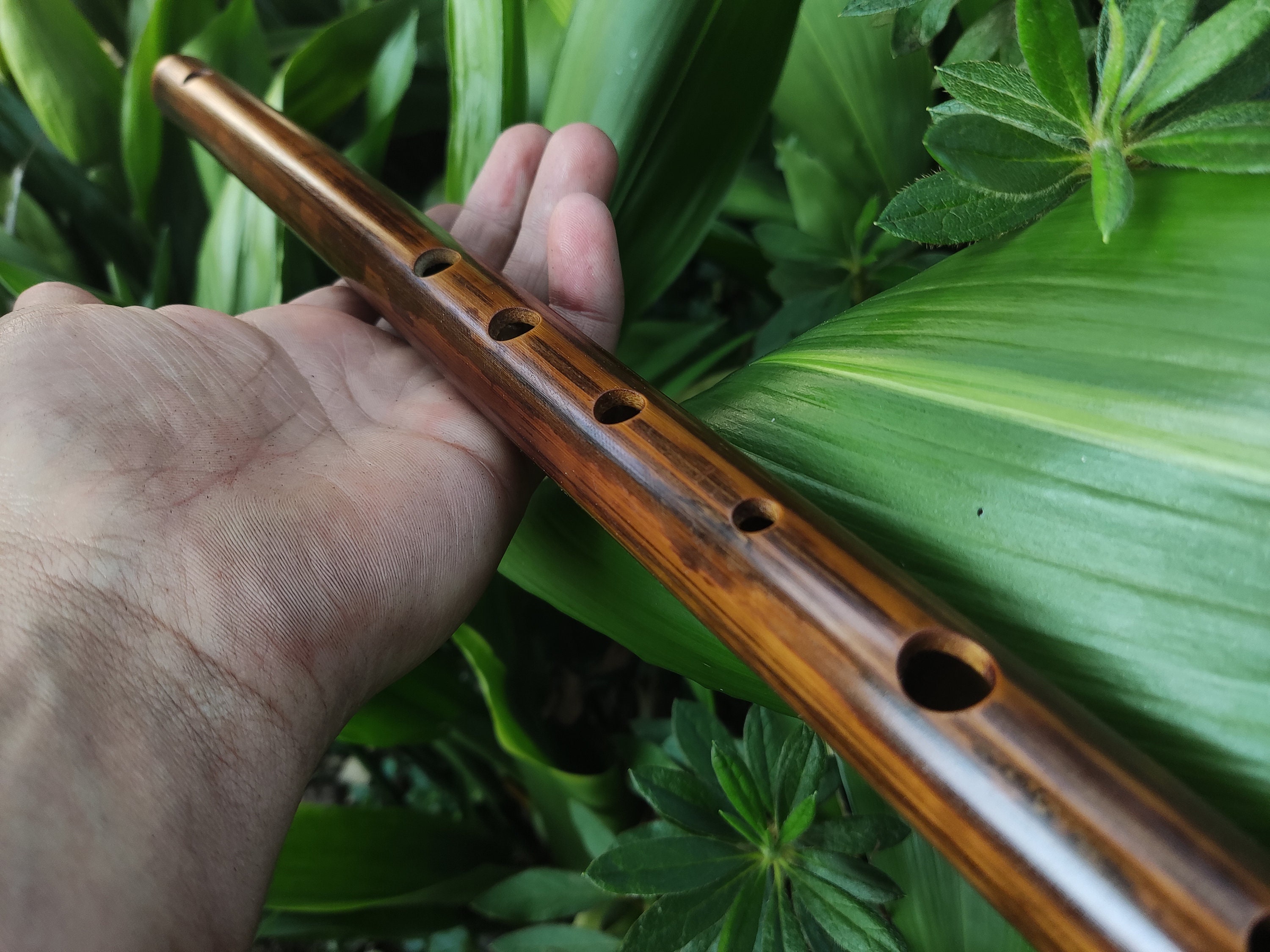 F Major Transverse Flute | Fire Treated Handmade Bamboo Flute Concert ...