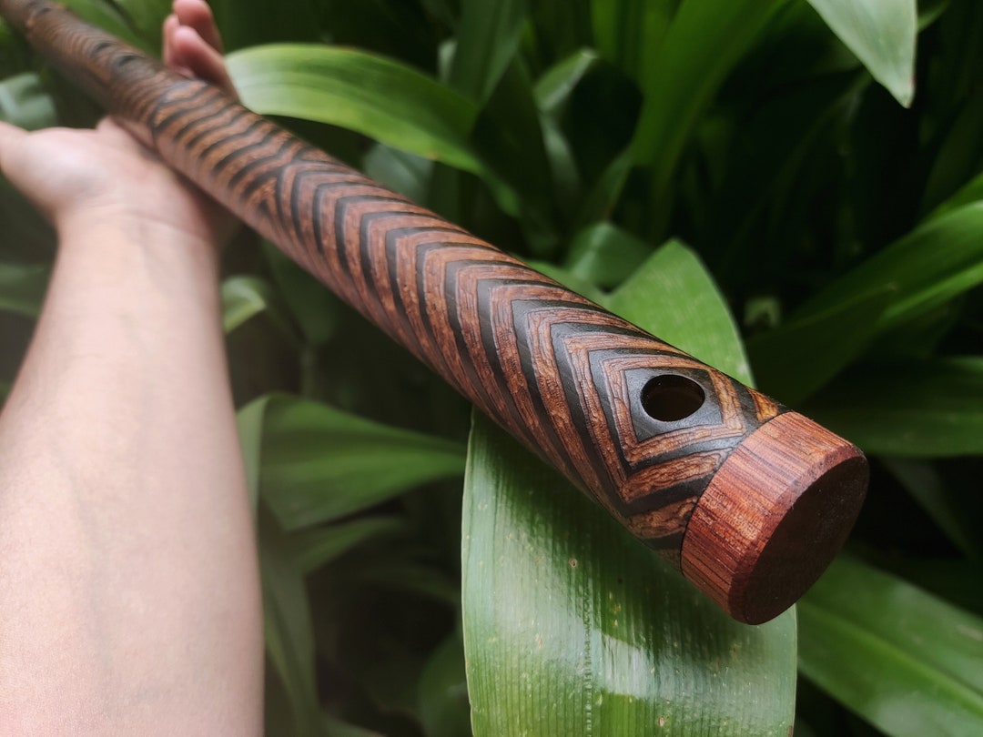 Deep Meditation Flute in Low A3 Akebono Ethnically Carved . Unique ...