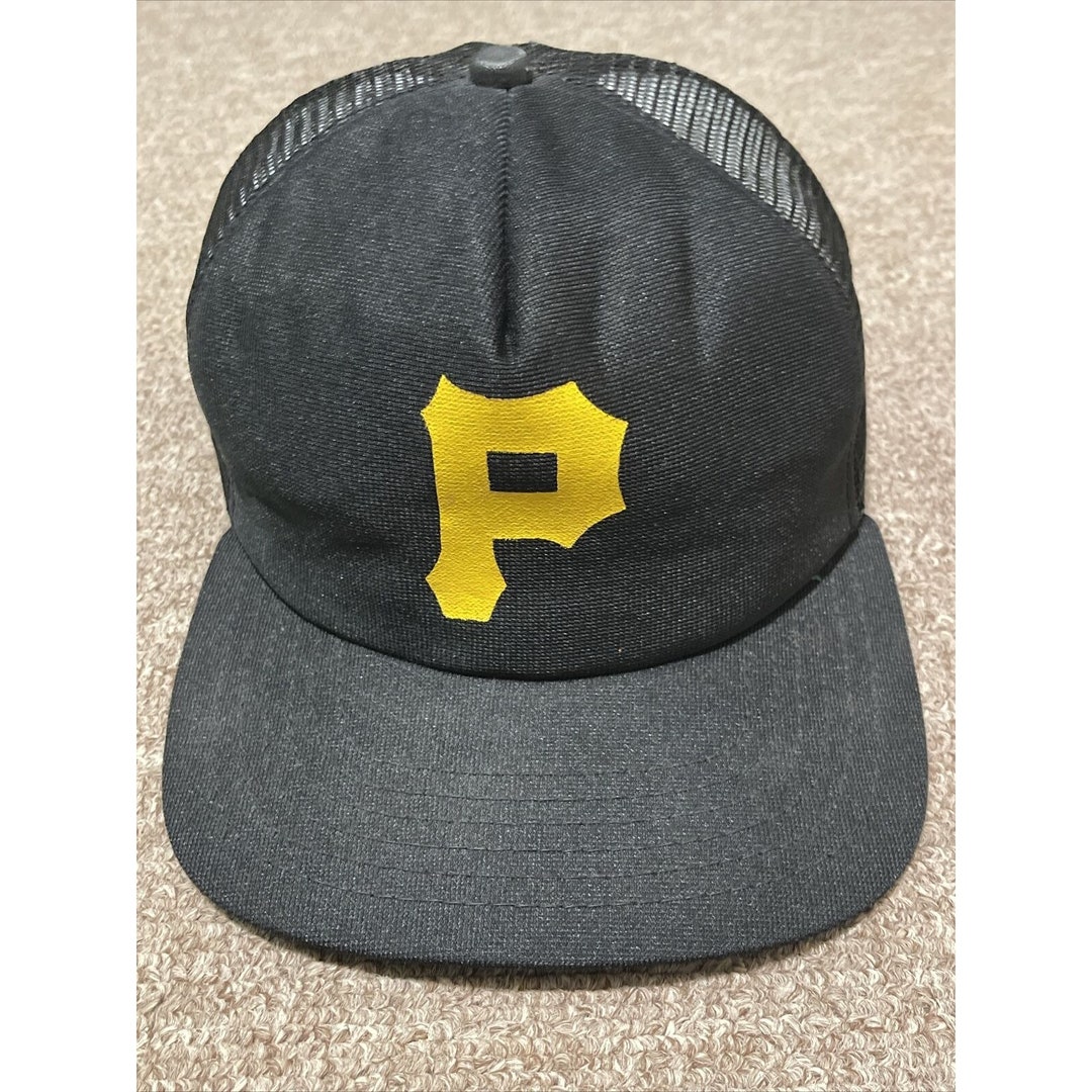 Vintage 80s Pittsburgh Pirates MLB Mesh Foam Snapback Trucker Hat Cap ...