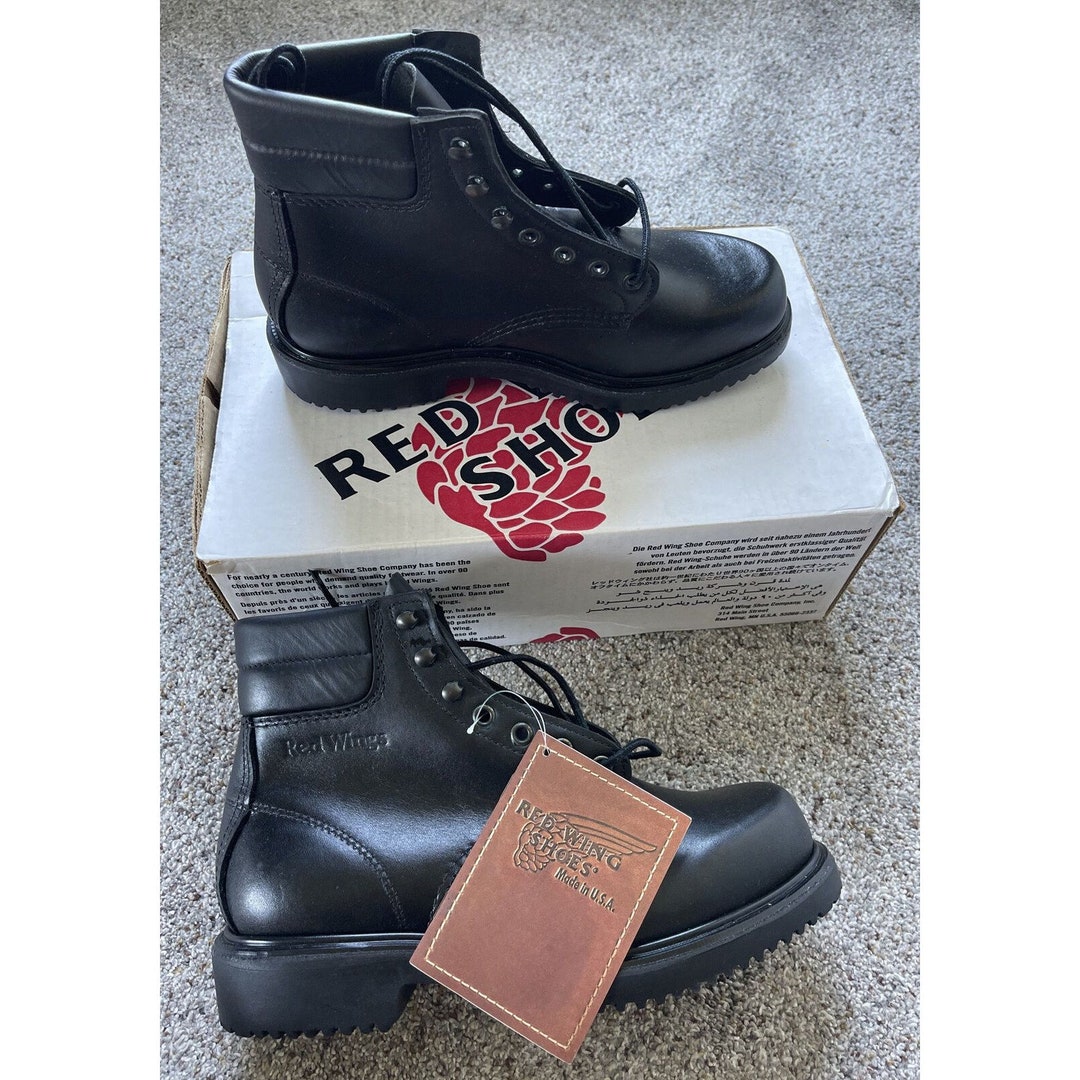 Vintage Mens Size 8 Red Wing Supersole 6 Black Leather - Etsy