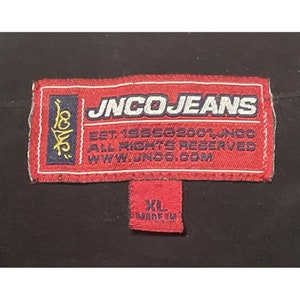 Vintage 90s XL JNCO Jeans Barbed Wire Button Down Shirt Grunge Rave ...