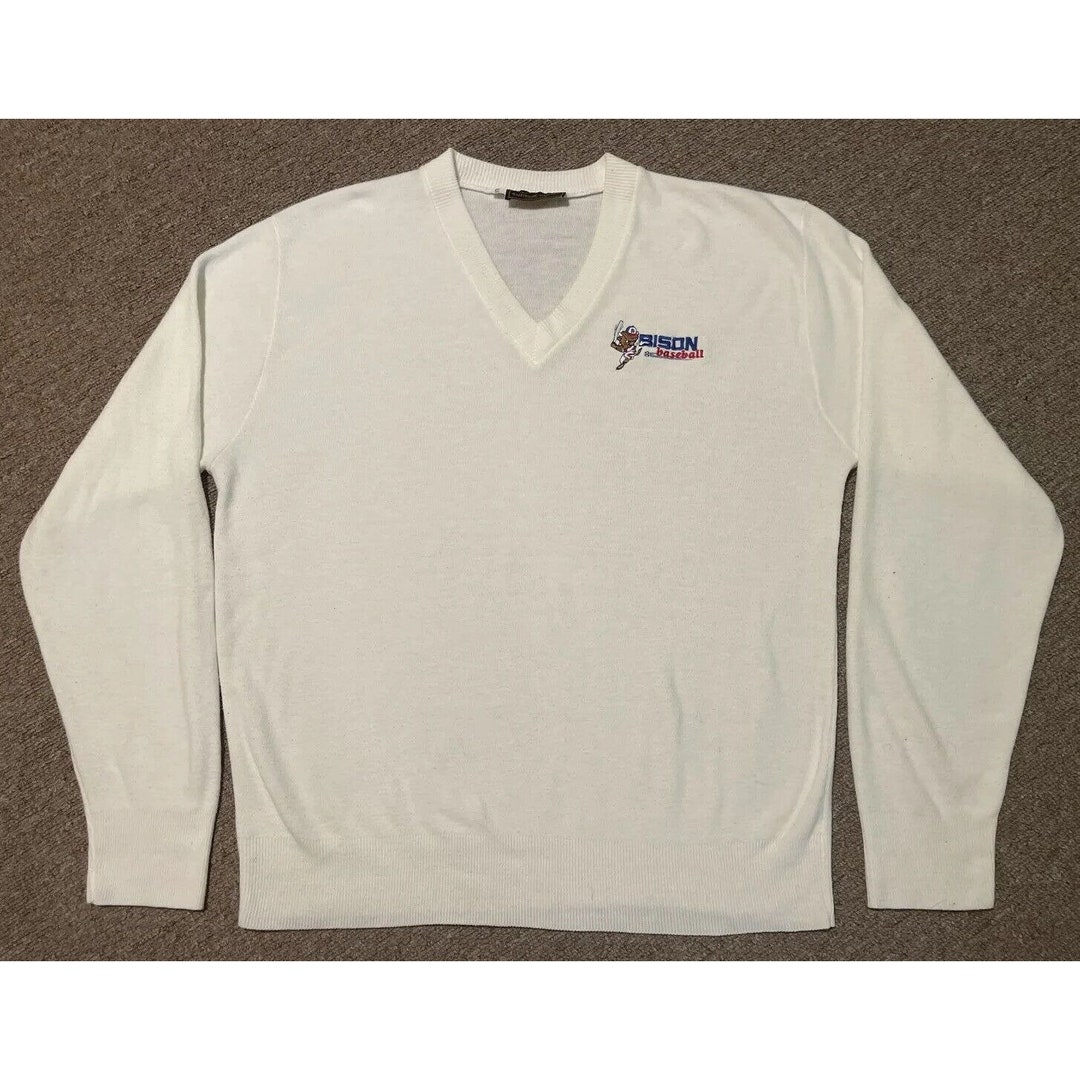 Vintage 80s XXL 2XL Buffalo Bisons MILB Baseball Andrew Rohan V-neck ...