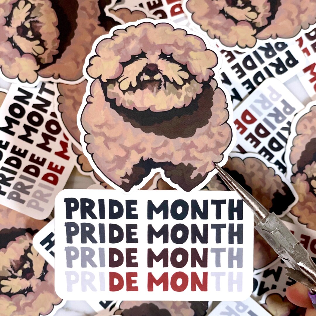 Original 3 Stickers Fluffy Mulch Dog Pride Month Demon - Etsy