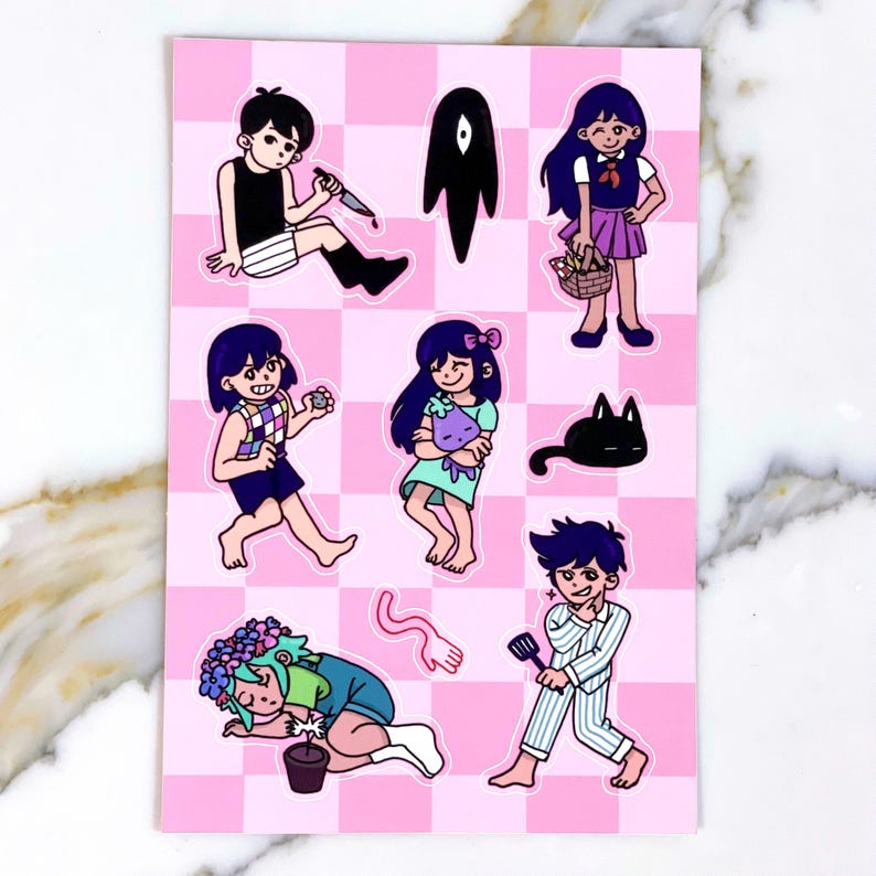 Omori Characters 4"x6" Sticker Sheets | Characters | Sprout Moles ...