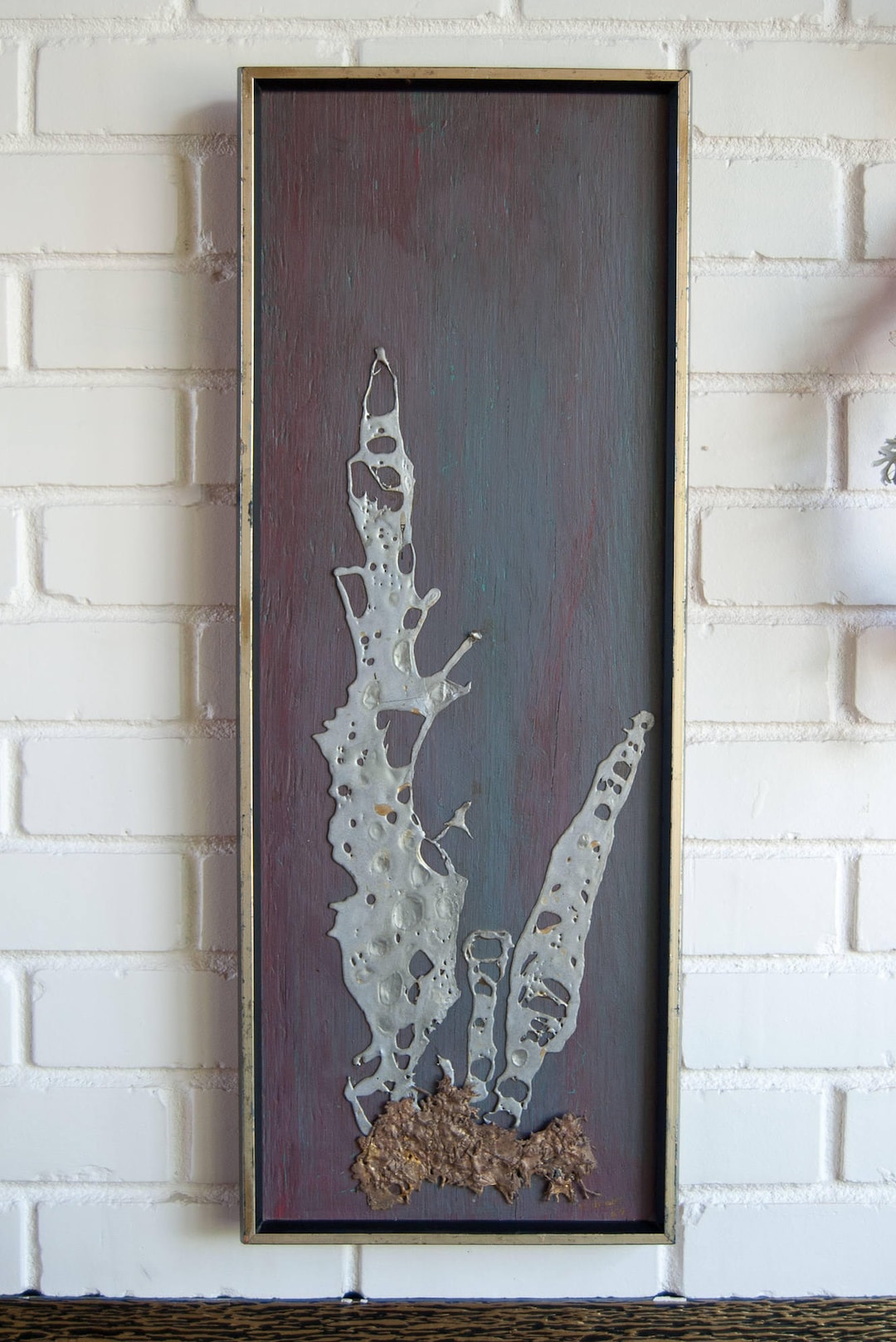 Vintage Solder Splash Metal Sculpture Painting by Rex Bright - 1969 - Etsy