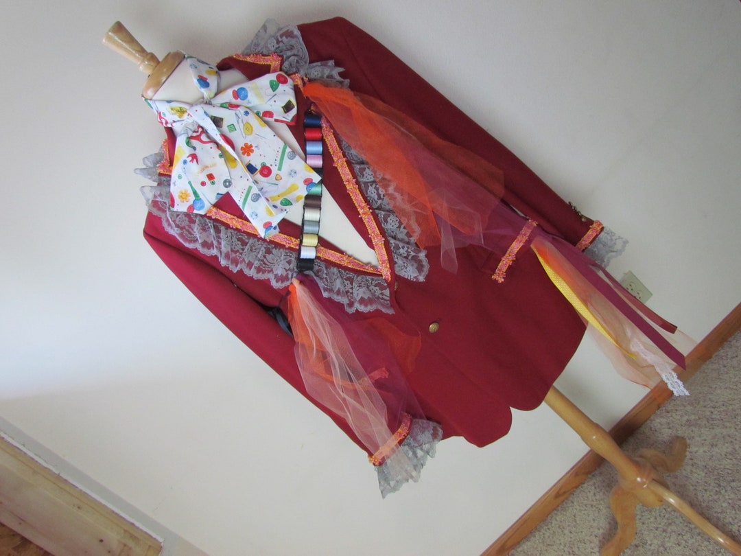 Mad Hatter (50L) Costume, Dark Red - Etsy