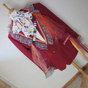 Mad Hatter (50L) Costume, Dark Red - Etsy