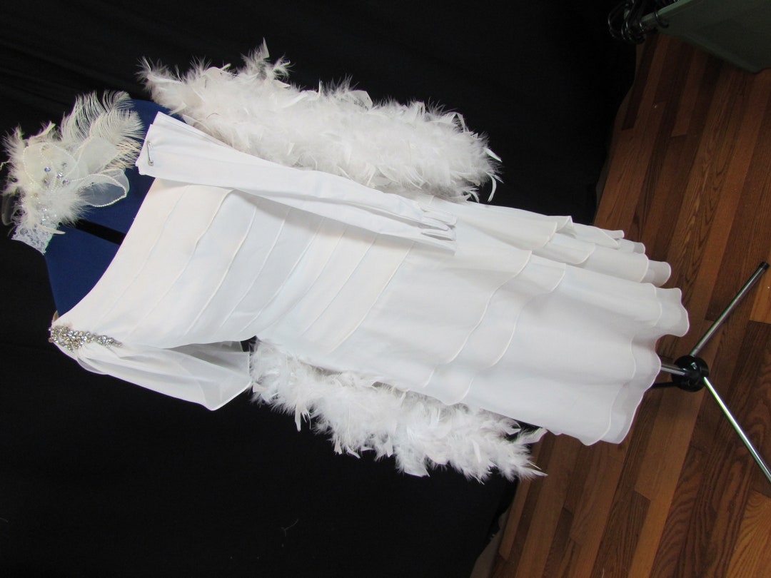 White Flapper Costume M/L - Etsy