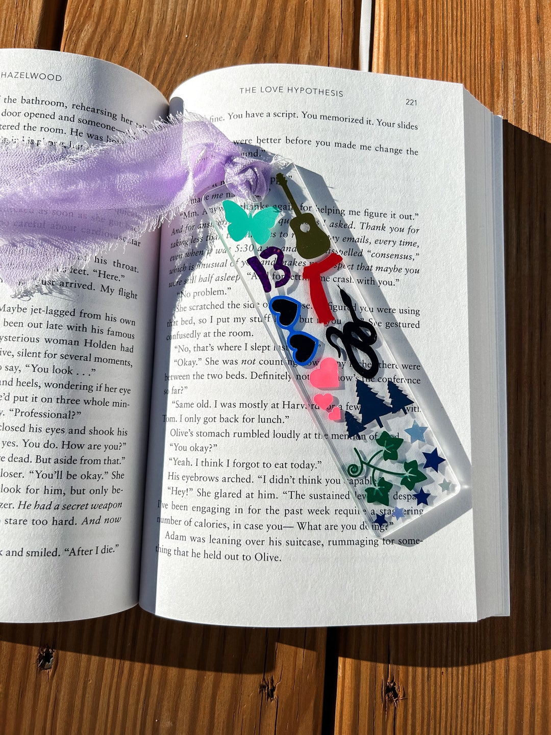 Taylor Swift Eras Acrylic Bookmark With Boho Chiffon Ribbon - Etsy