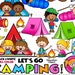 Let's Go Camping! - Clipart - Super Sweet Clip Art for Small Commercial ...