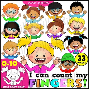 Finger Counting - Mini Bundle. Clipart for Small Commercial* and ...