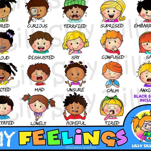 MY Feelings Clipart Super Sweet Digital Images for Small - Etsy