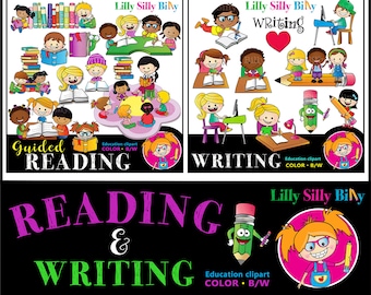 Reading and Writing 44 Images. Education Clipart Children | Etsy
