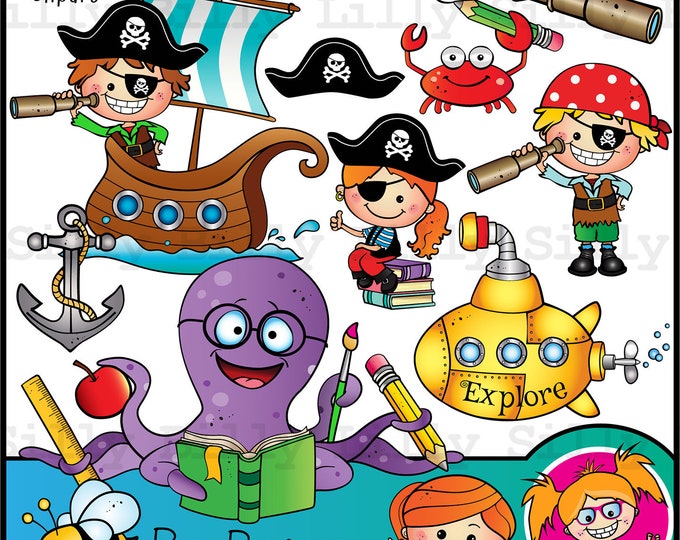 Explore, Create, See Kids, Pirates, Educational Clipart, Cute Clipart ...