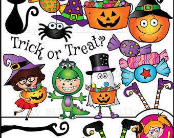 Halloween Whimsy clipart Not-so-scary illustrations for | Etsy