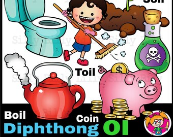 Diphthong 'OO'. Phonics Illustrated Words B/W & | Etsy