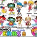 Phonics VERBS 8 - B/W & Color Clipart {lilly Silly Billy} - Etsy Canada