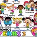 Phonics VERBS 3 - B/W & Color Clipart {lilly Silly Billy} - Etsy
