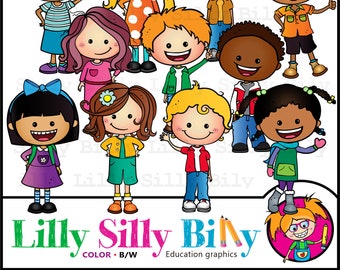 Multi Ethnic Children Math Manipulatives Clip Art School - Etsy